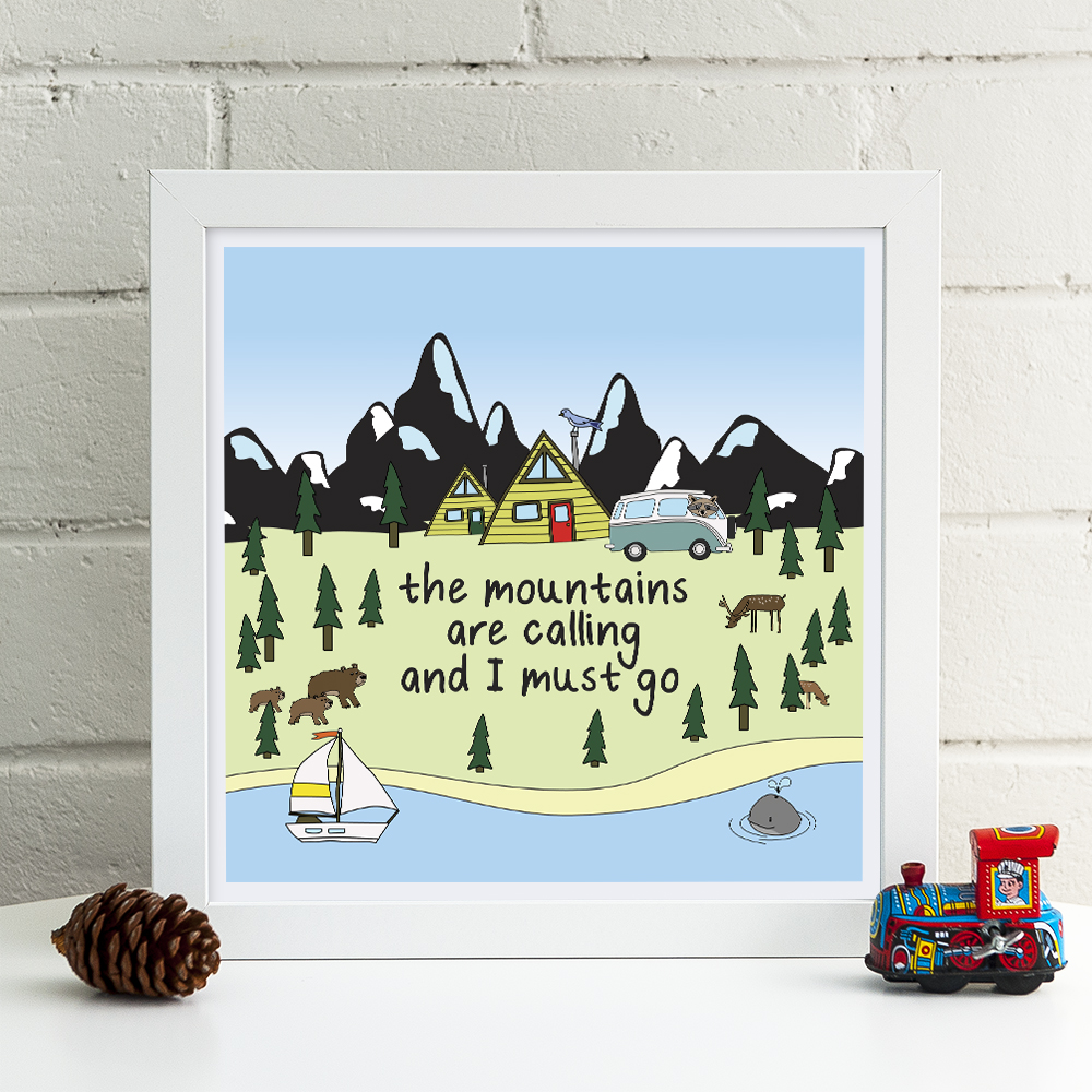 Custom Star Map Print - Woodland Mountains - by Jana Rushforth