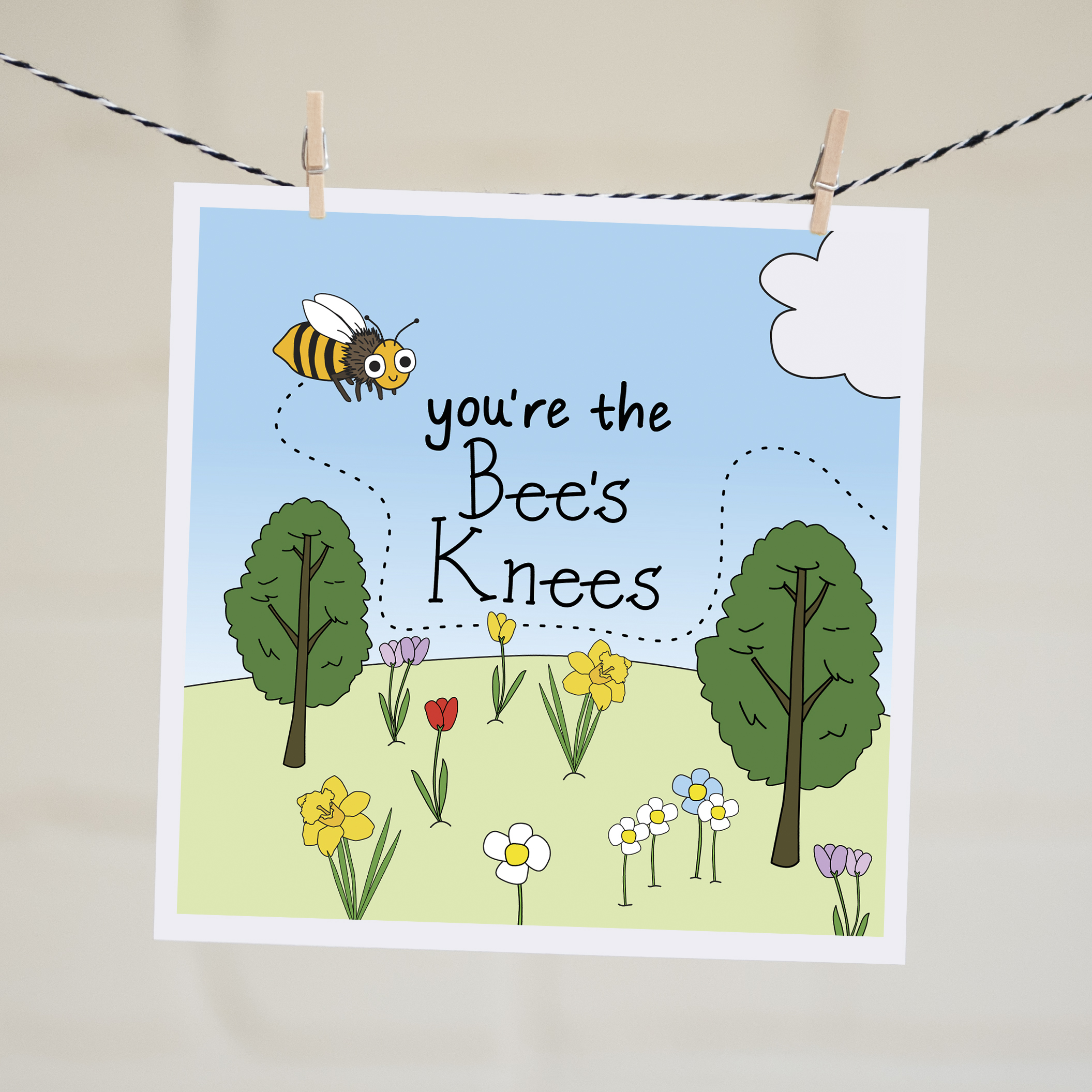 Love Card: You're the Bee's Knees - by Jana Rushforth