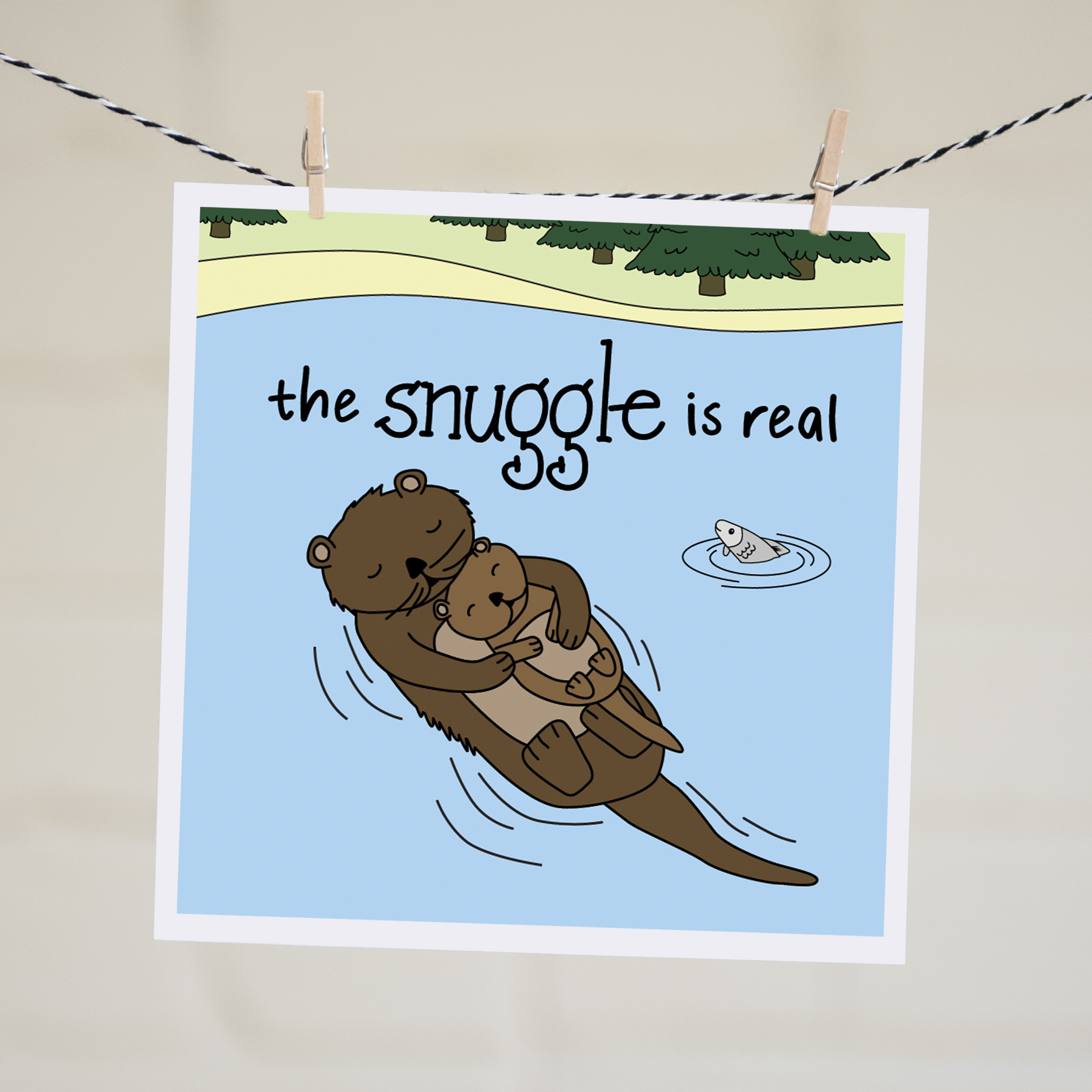 New Baby Card: The Snuggle Is Real - by Jana Rushforth